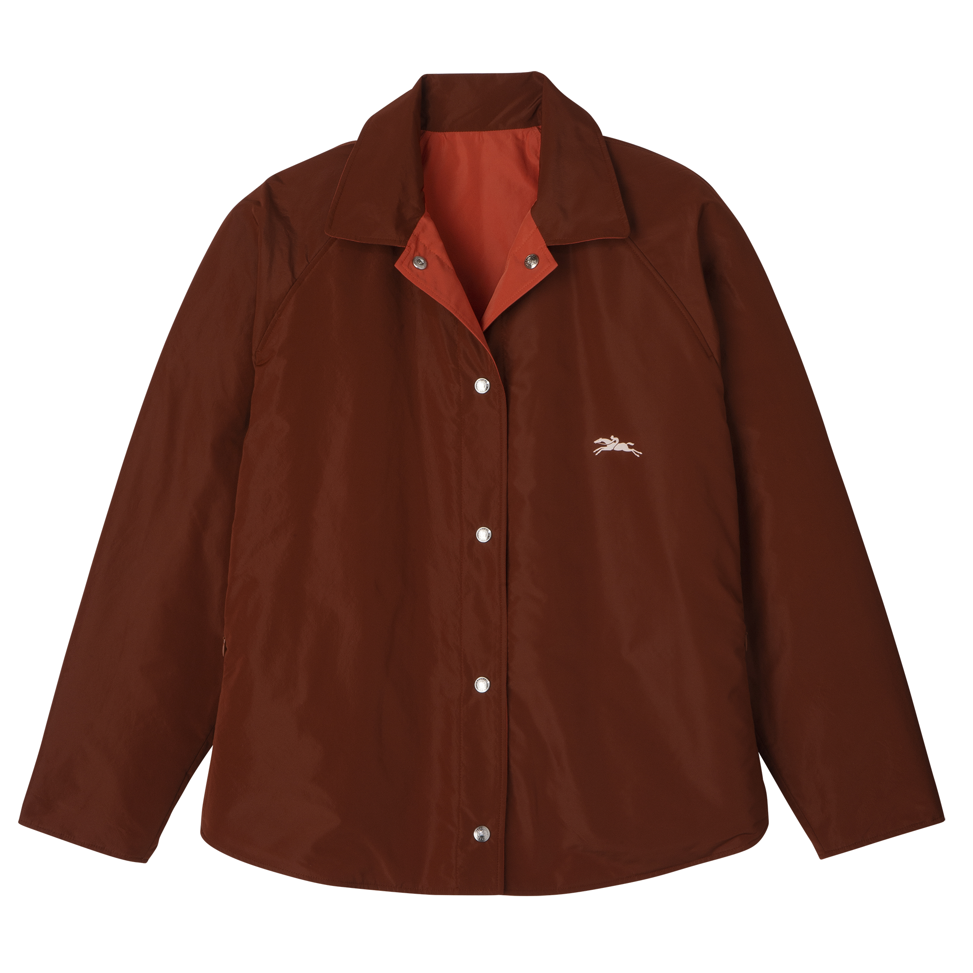 Technical Taffeta Padded Blouson Jacket – Chestnut and Tomato Colors ...